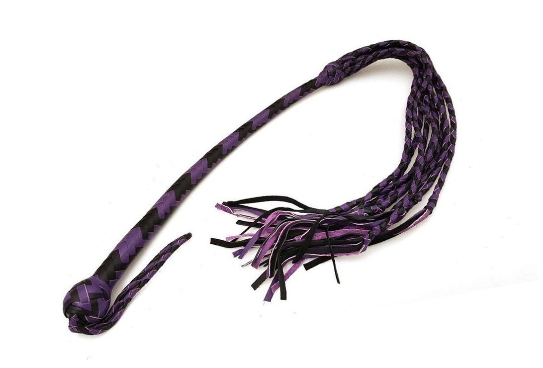 Leather Whip - Long Leather Whip - Cat Whip - Braided Leather Whip ...