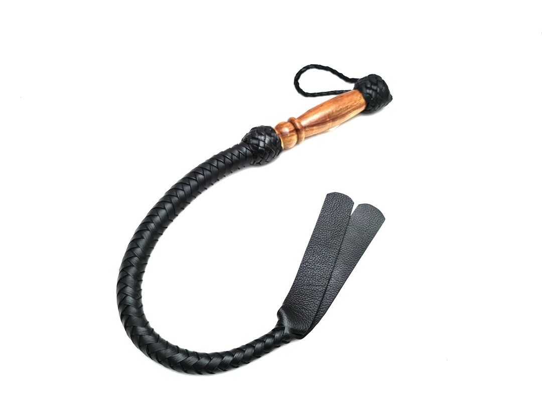 Bullwhip - Leather Bull Whip - Wood Handle Leather Bull Whip - Split ...