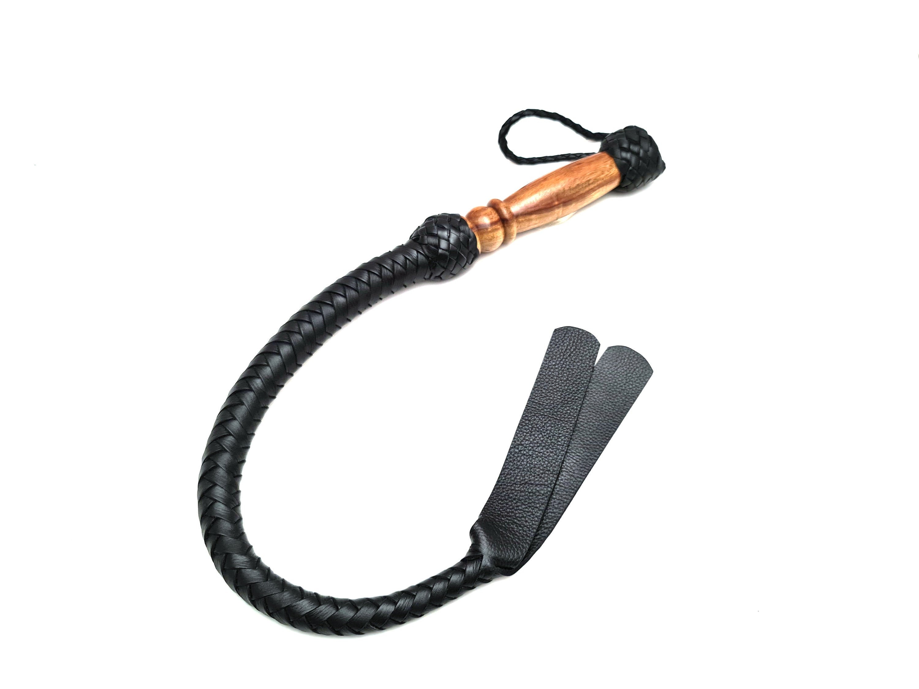 Bullwhip - Leather Bull Whip - Wood Handle Leather Bull Whip - Split ...