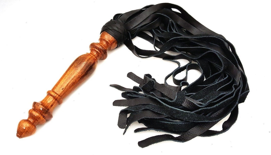 Wood Handle Flogger, Floggers and Whips, Floggers Leather, Gift for ...