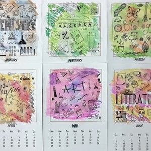 How to Draw School Subjects Tutorial for Beginners,diy Artwork for Wall ...