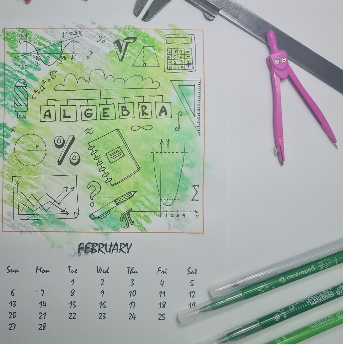 DIY Calendar Step-by-step Drawing Guide How to Draw Subjects Easily ...