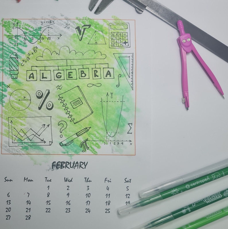 DIY Calendar Step-by-step Drawing Guide How to Draw Subjects Easily ...