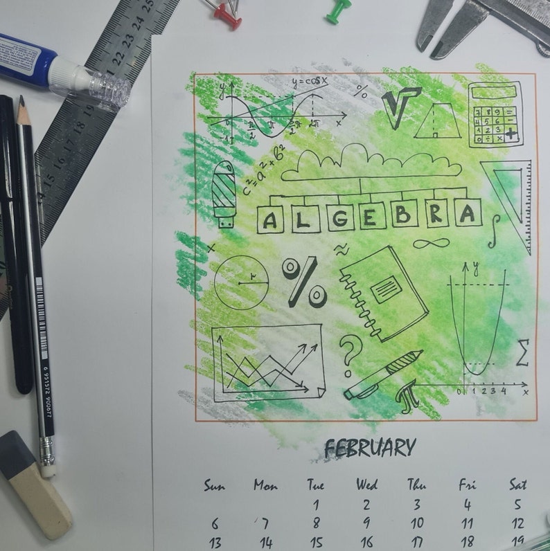 DIY Calendar Step-by-step Drawing Guide How to Draw Subjects Easily ...