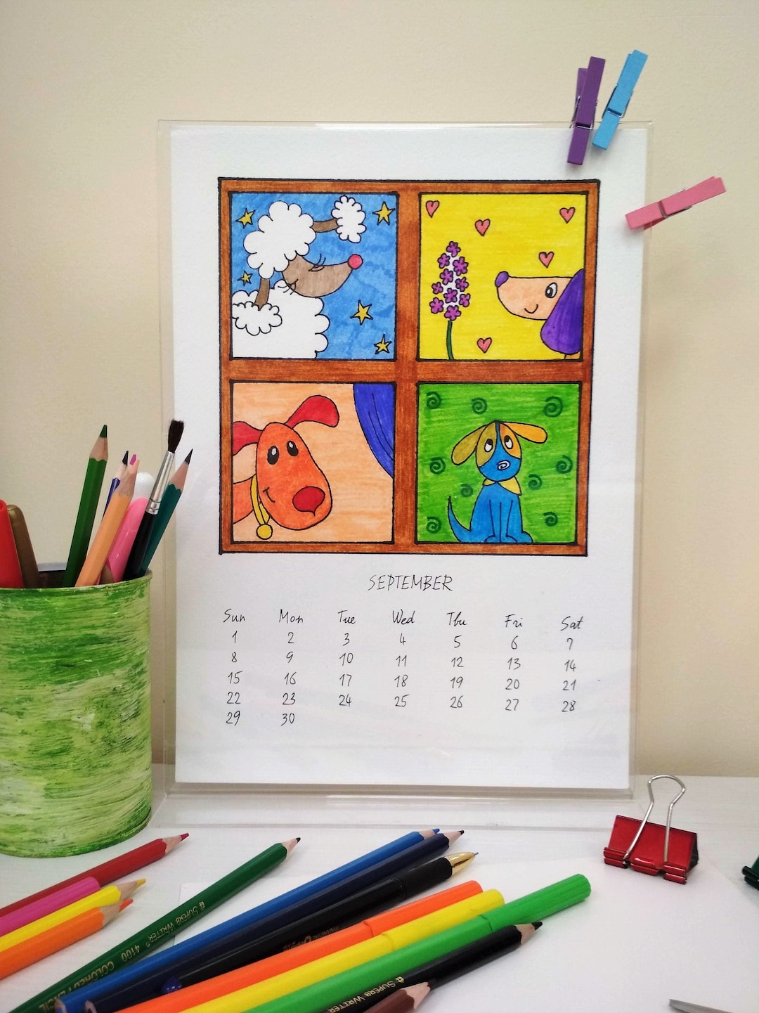 Worksheets for Kids Easy Drawing Dogs Picture Printable Art Lesson ...