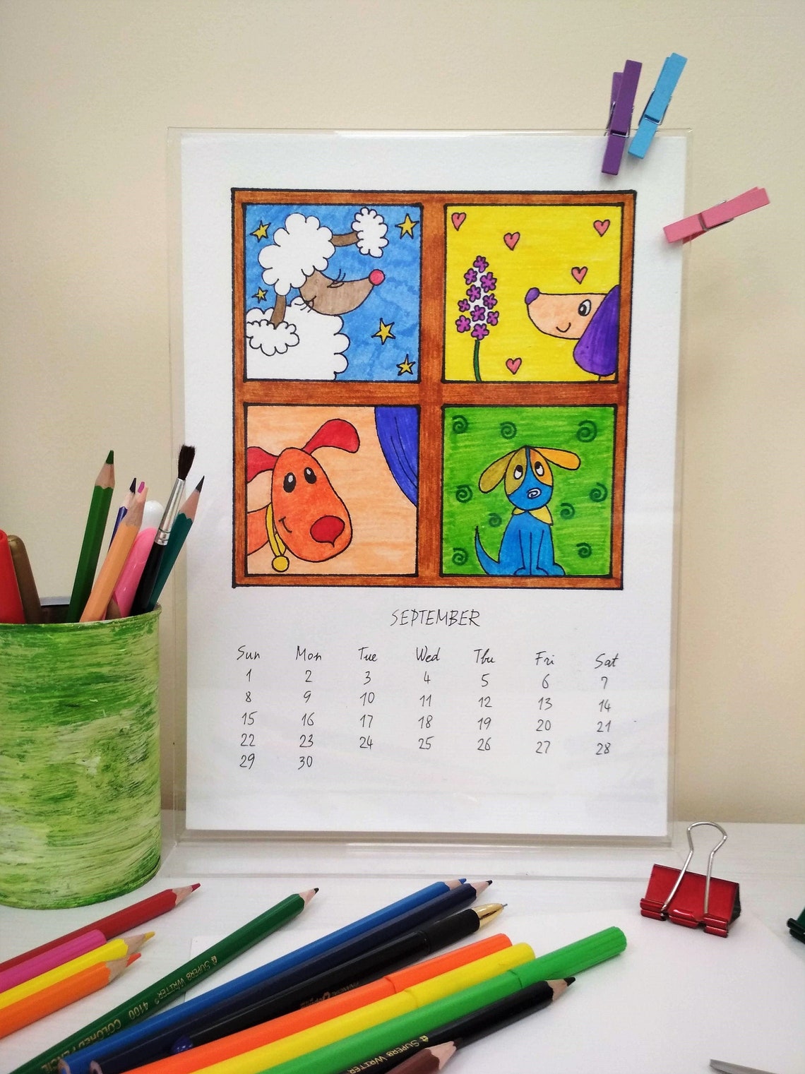 Worksheets for Kids Easy Drawing Dogs Picture Printable Art Lesson ...