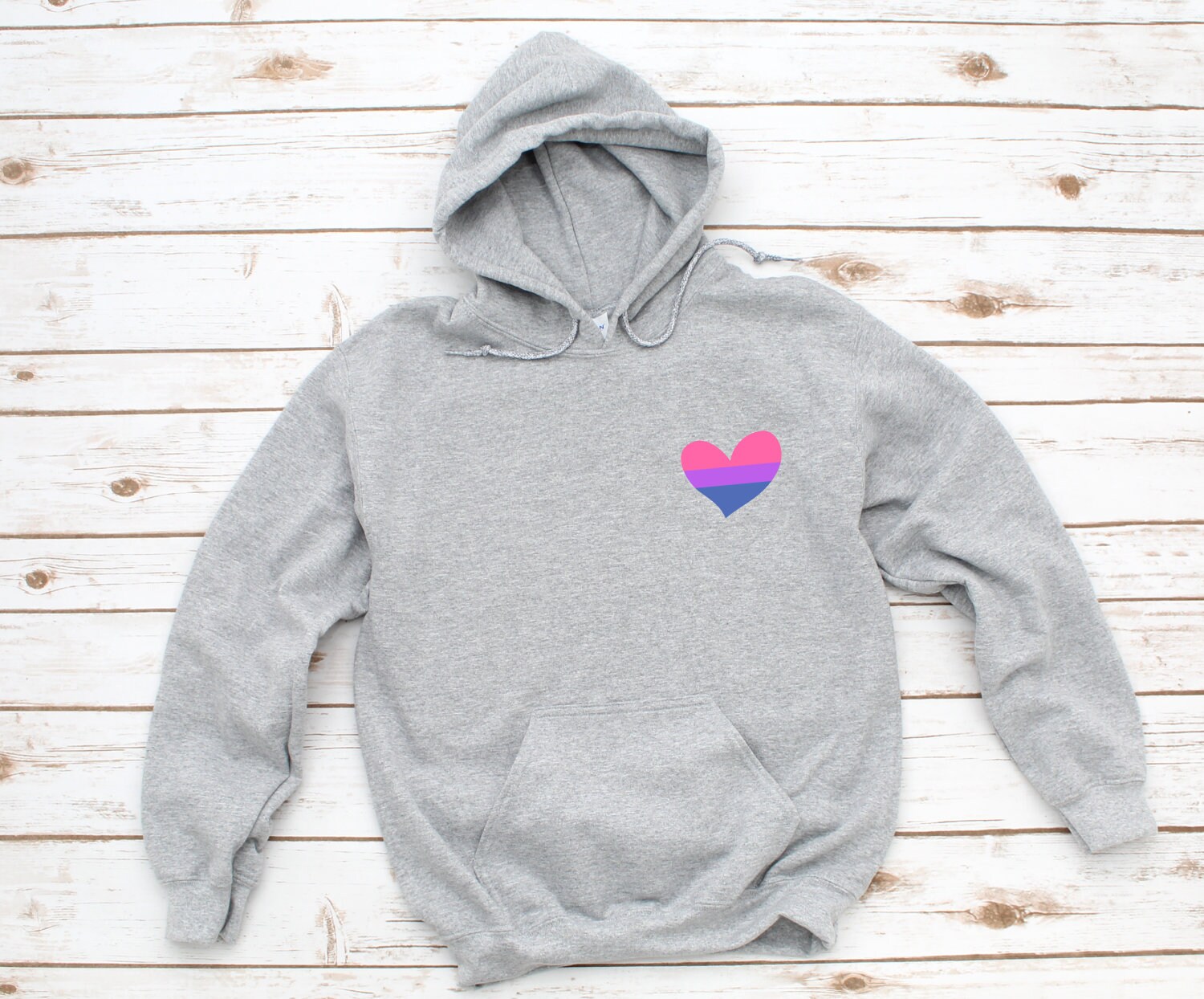 Bisexual Pride Hoodie Bi Pride Flag Heart Hooded Sweatshirt Etsy