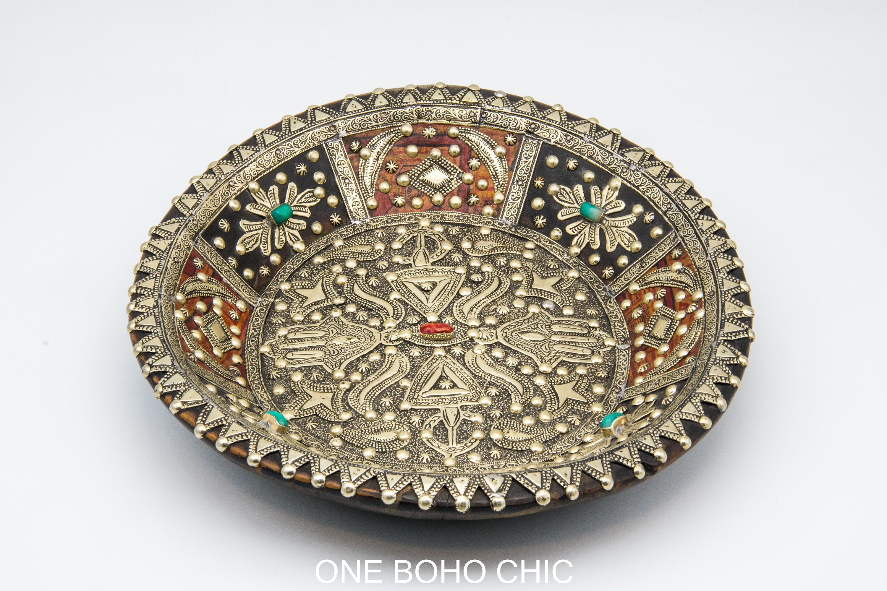 Bol En Bois Et Métal Marocain Antique Très Beau Décor Antique - Etsy