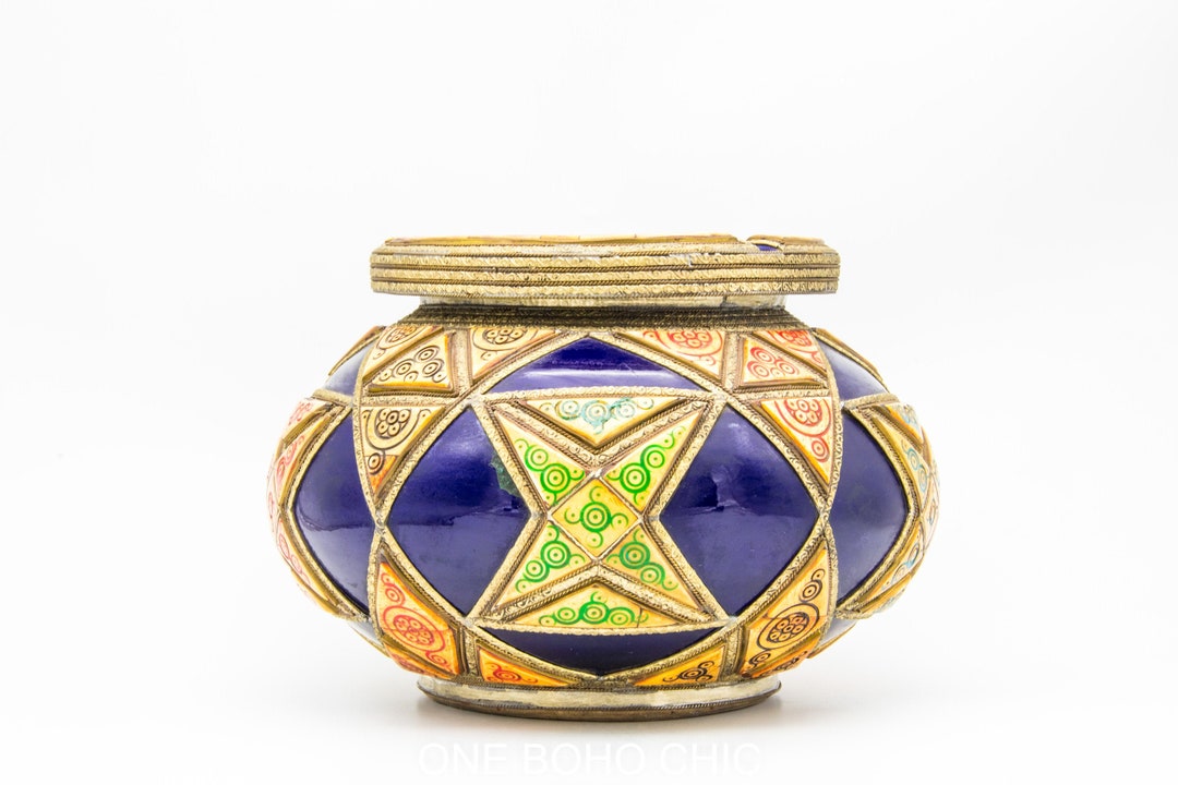 Old Moroccan Ceramic Ashtray Arabian Art Chic Luxurious Decor No Size ...