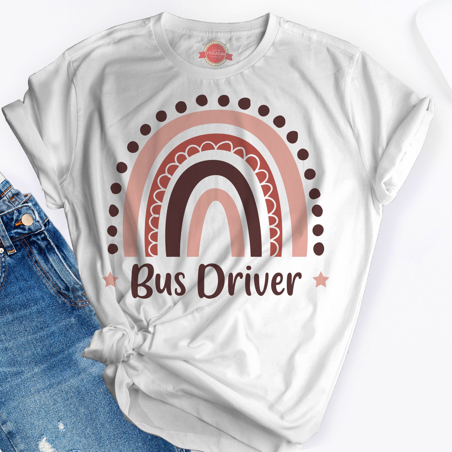 Rainbow Bus Driver camisas regalos conductor de autobús para | Etsy
