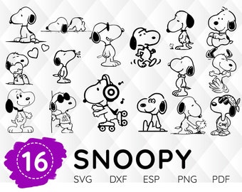 Snoopy dxf | Etsy