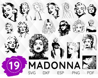 Madonna silhouette | Etsy