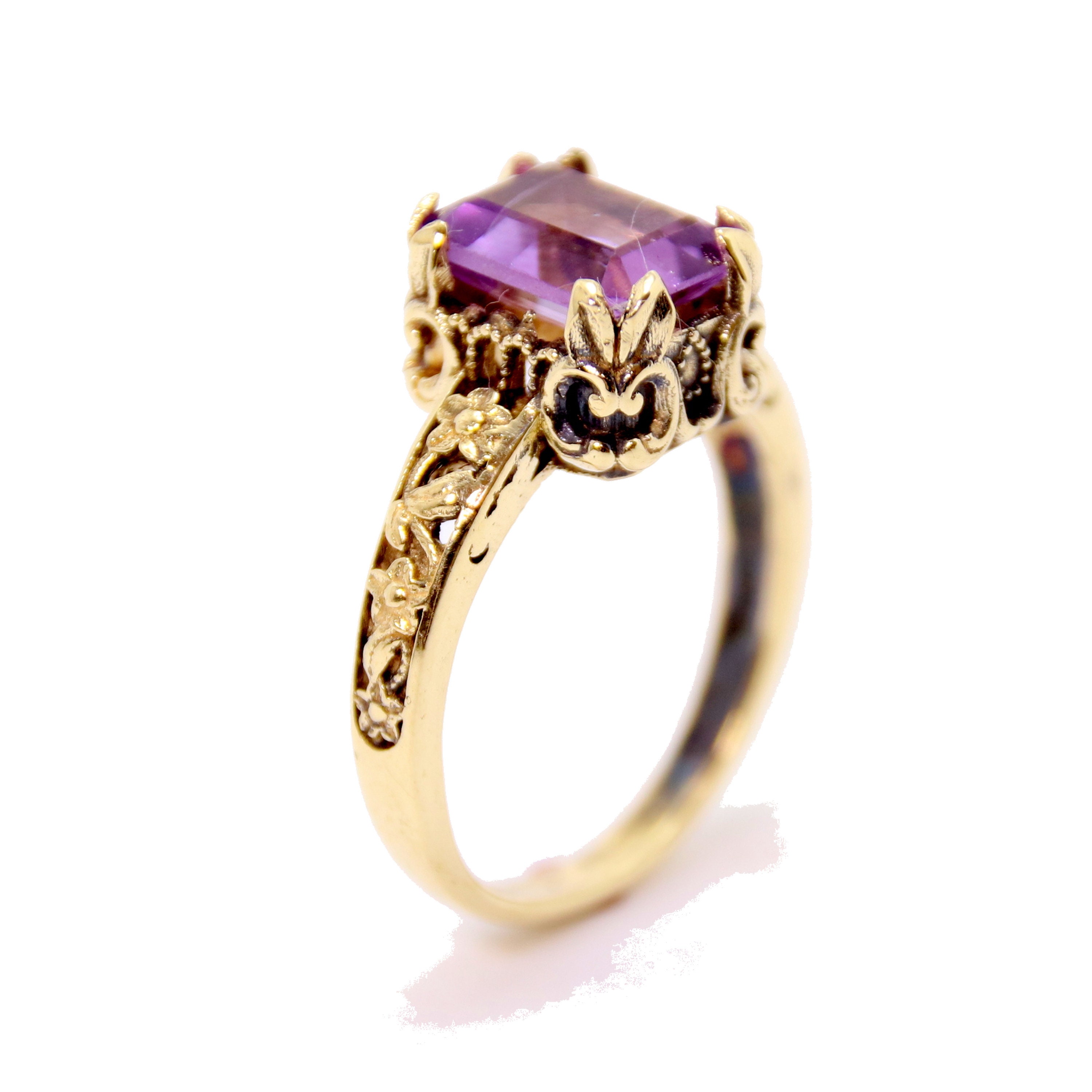 Wonderful Hand Made 14K Gold Ring Antique Victorian Style Design , With ...