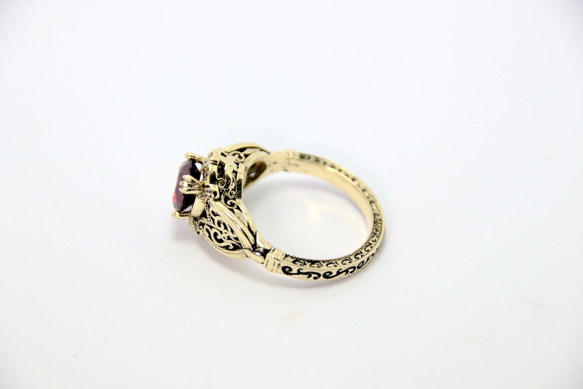 Very Unique 14K Gold Ring , Antique Victorian Style Design , Real ...