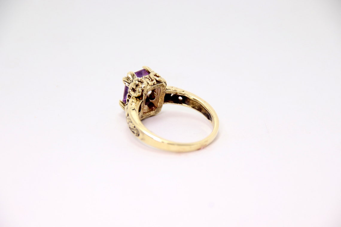 Wonderful Hand Made 14K Gold Ring Antique Victorian Style Design , With ...