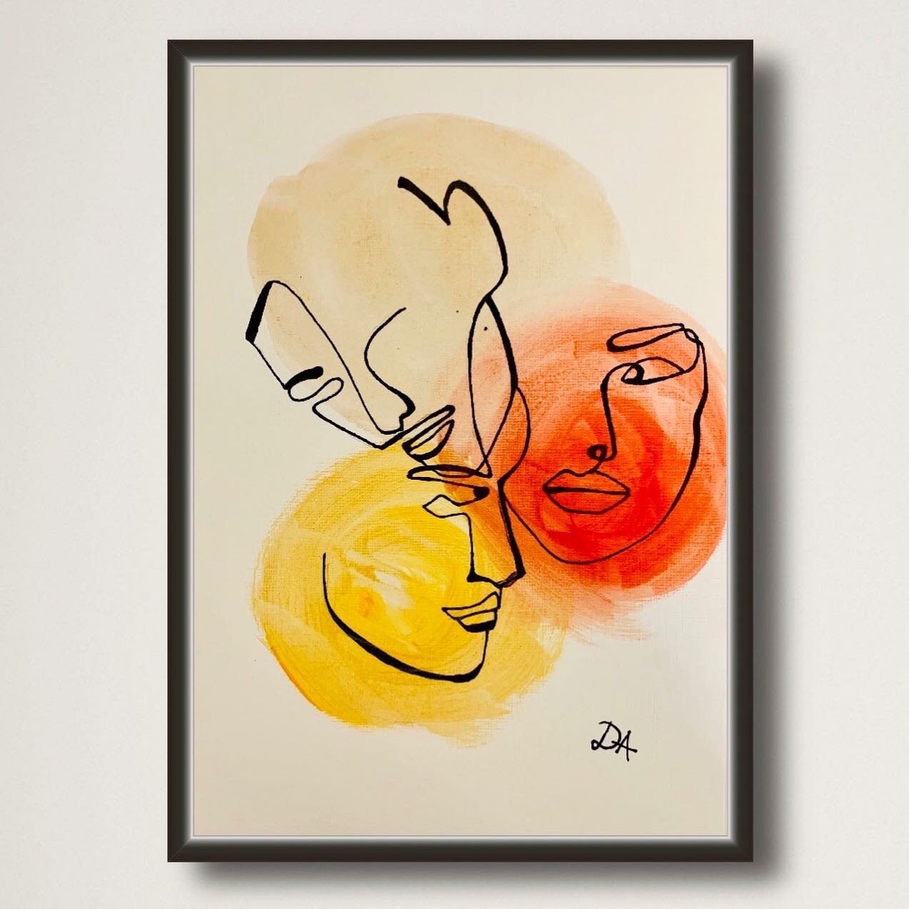 Original One Line Art One Life 3 Faces - Etsy