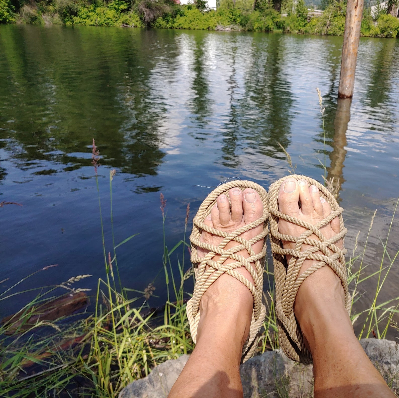 Womens Handmade Rope Sandals Toe Ring Sandals Barefoot | Etsy