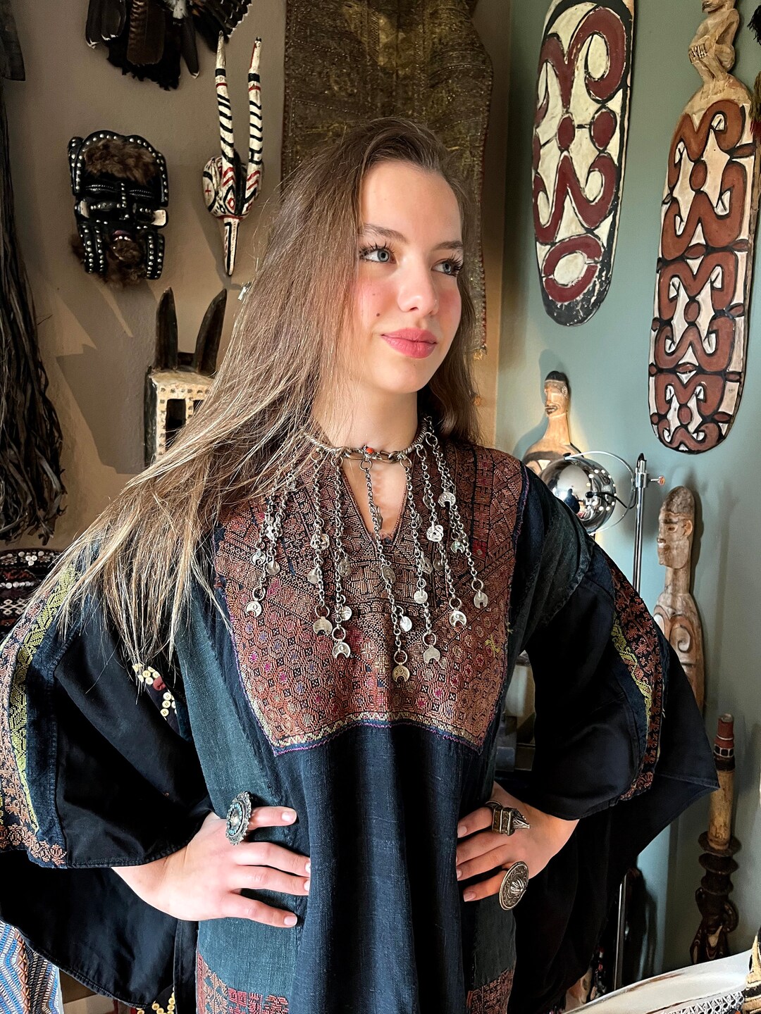 RARE EXQUISITE Bedouin Choker From Syria/ Palestine, Silver and Cooper ...