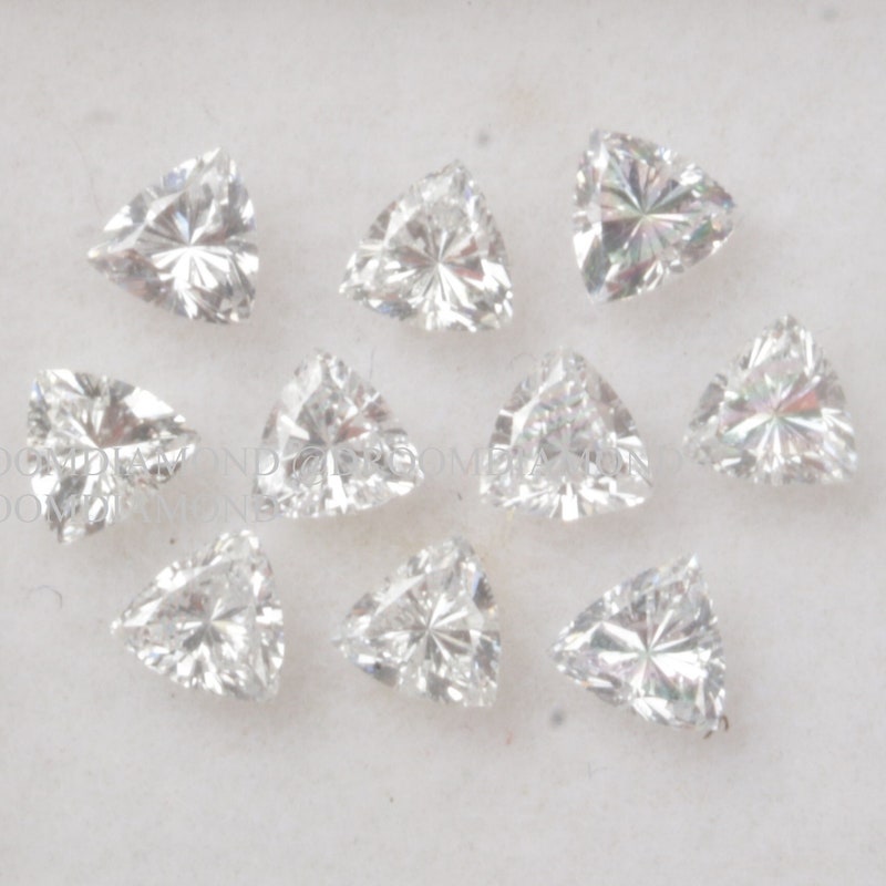 Lab Diamond 5mm Trillion - Etsy