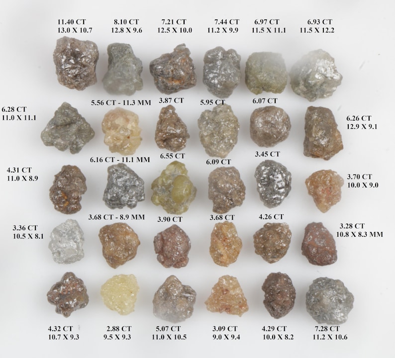 Rough Diamond, Raw Diamond, Uncut Diamond, Earth Mined Diamond, Natural ...