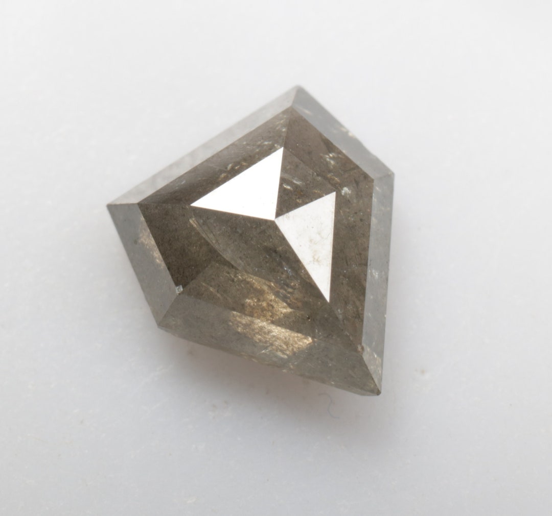 1.56 CT 7.8 X 7.2 MM Natural Pentagon Shape Diamond, Antique Cut Shield ...