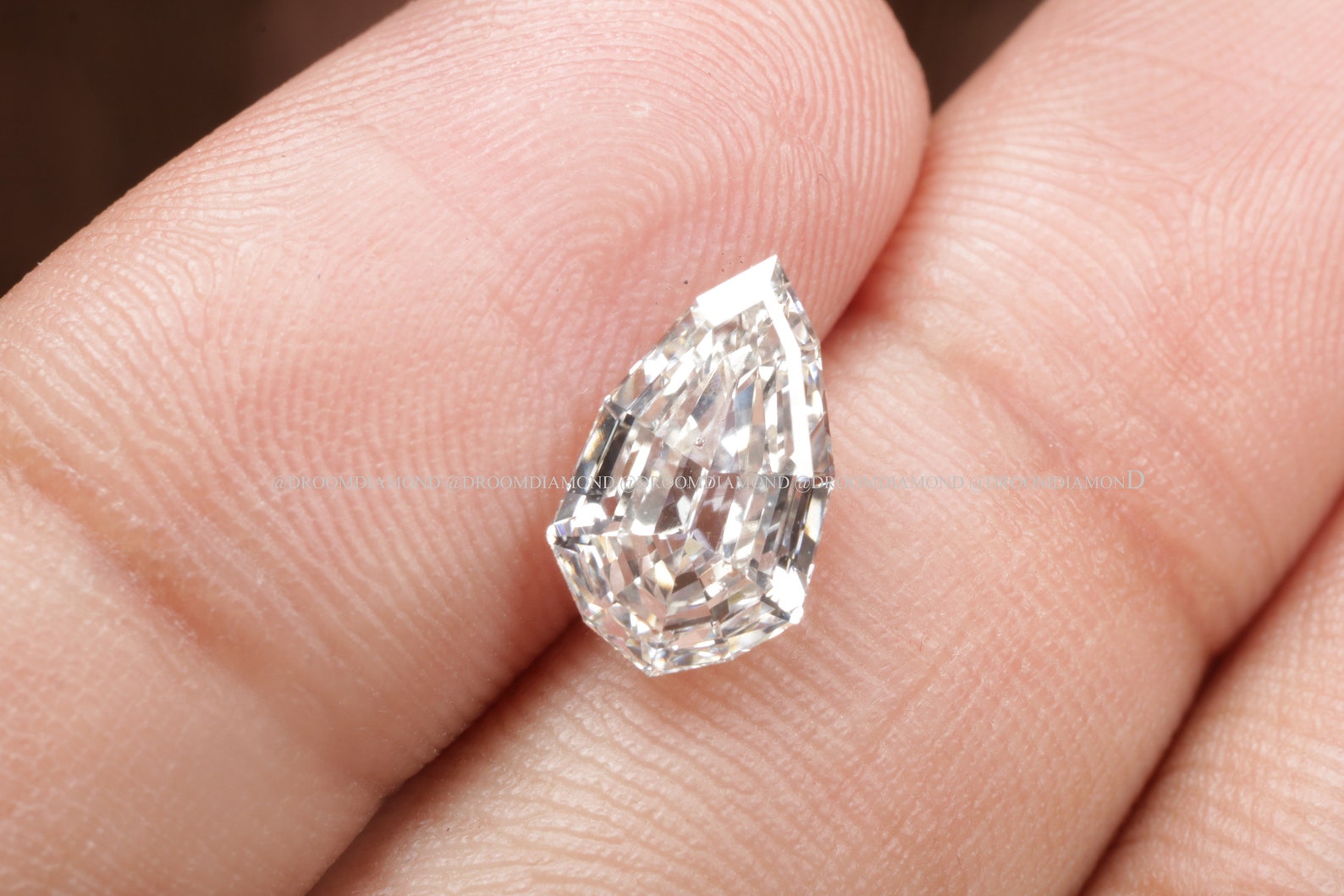 Pear Cut Lab Grown Diamond, Modified Pear Step Cut Lab Grown Diamond ...