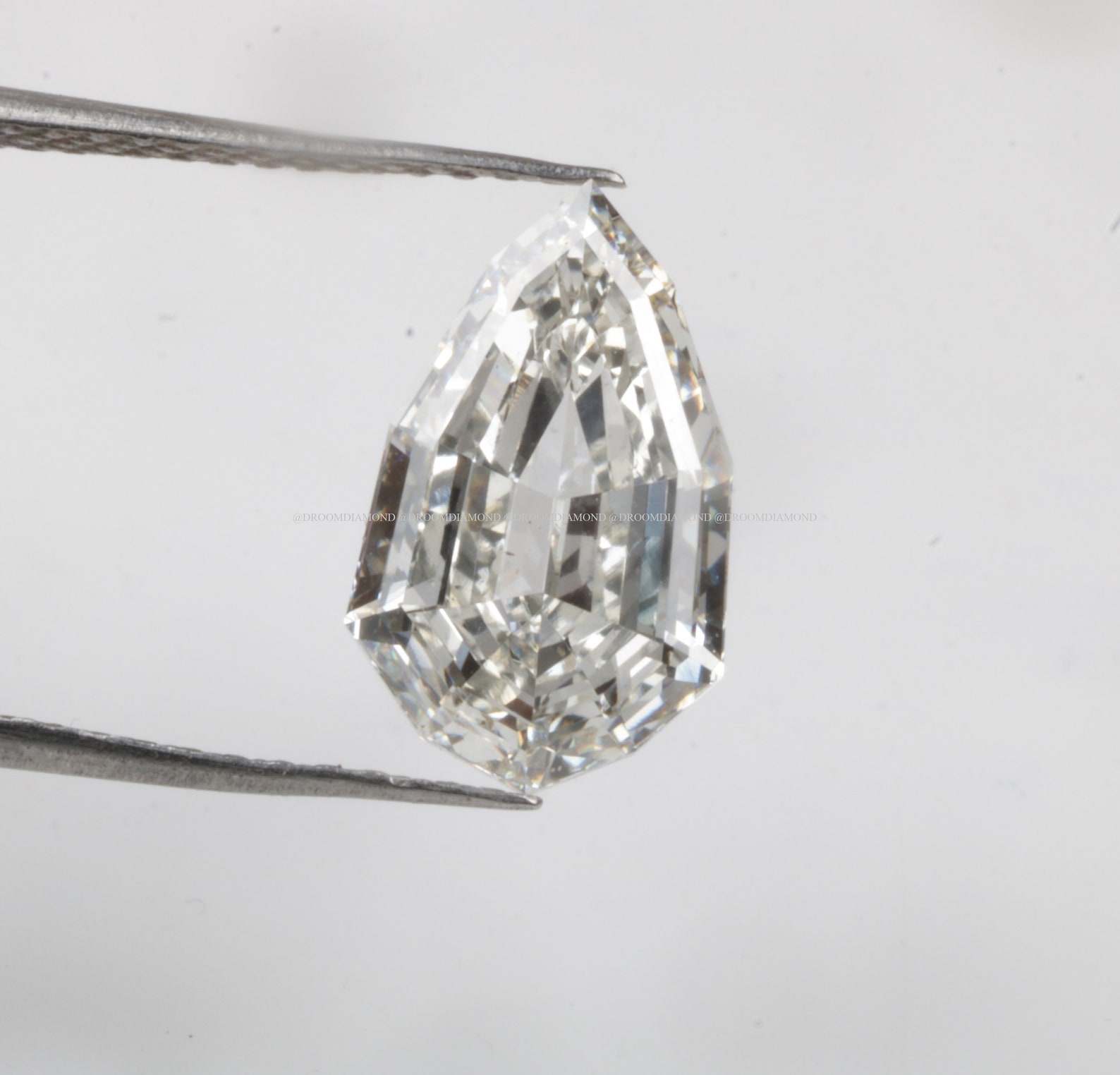 Pear Cut Lab Grown Diamond, Modified Pear Step Cut Lab Grown Diamond ...