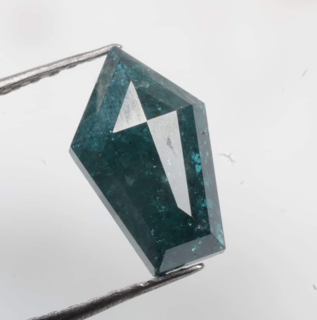 1.14 CT 9.0 X 5.6 MM Fancy Diamond Blue Color Diamond Antique Cut ...