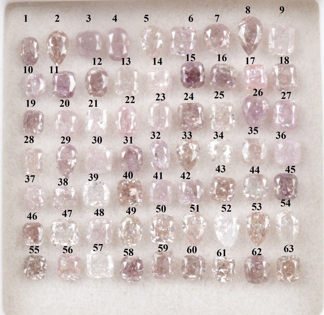Natural Loose Pink Diamond, Natural Loose Pear/cushion Cut Pink/purple ...