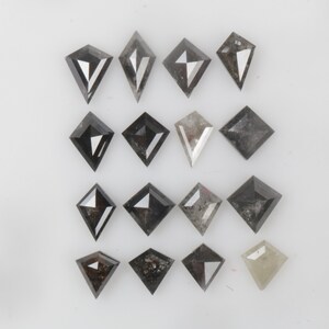 Natural Loose Kite Shape Diamond, Grey/black Color Kite Shape Diamond ...