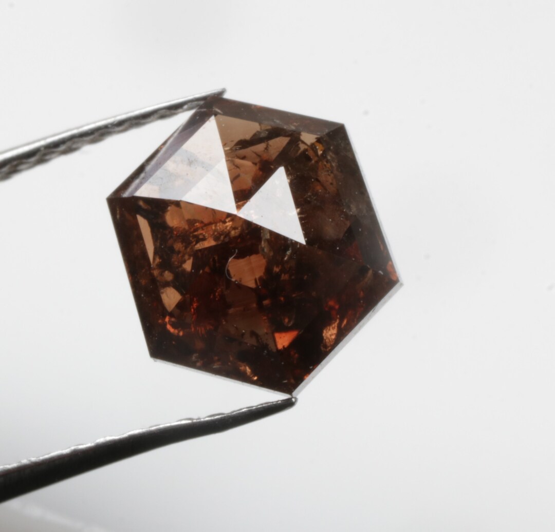 1.43 CT 7.8 X 6.3 MM Natural Loose Hexagon Cut Diamond, Fancy Color ...