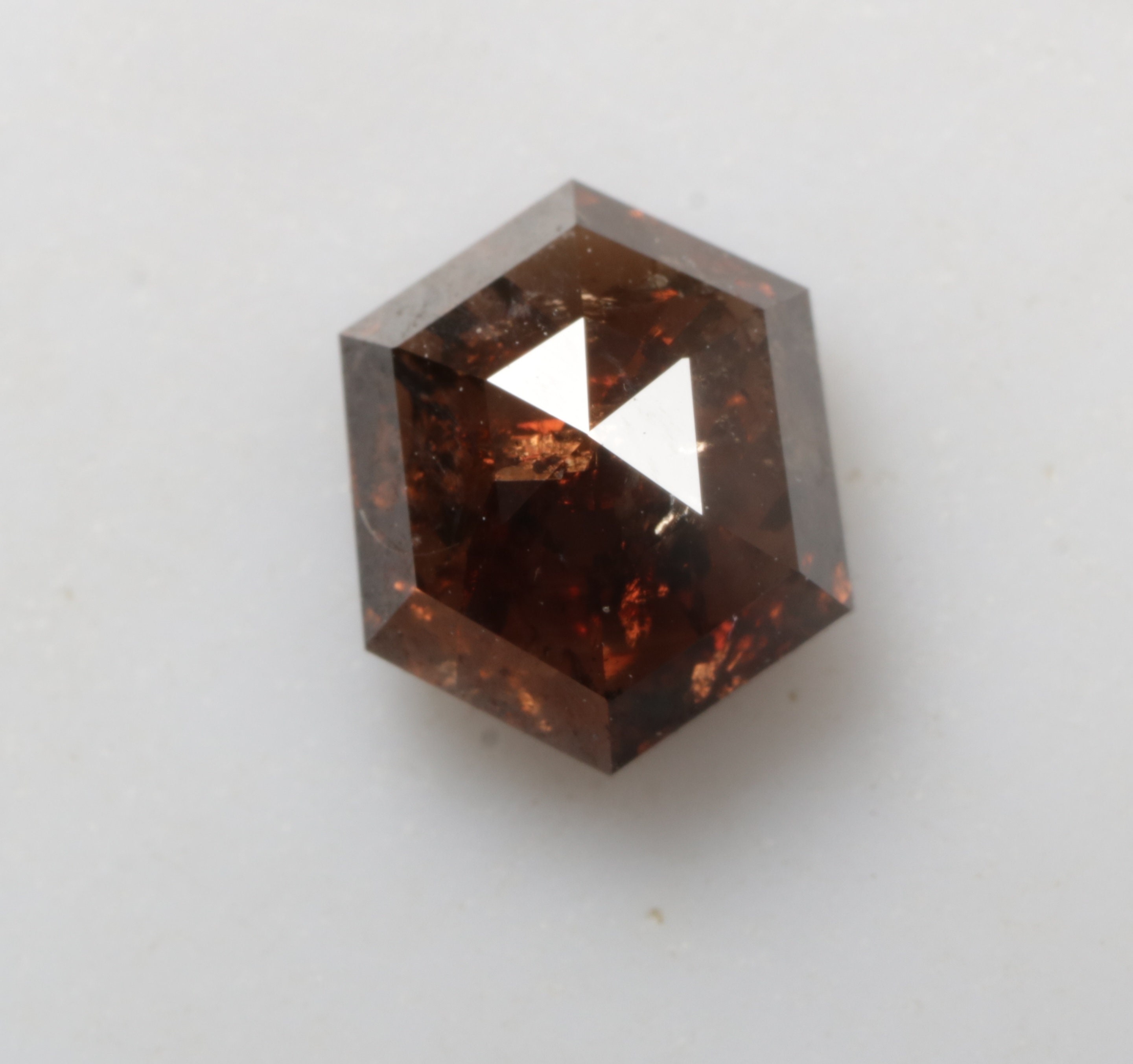 1.43 CT 7.8 X 6.3 MM Natural Loose Hexagon Cut Diamond, Fancy Color ...