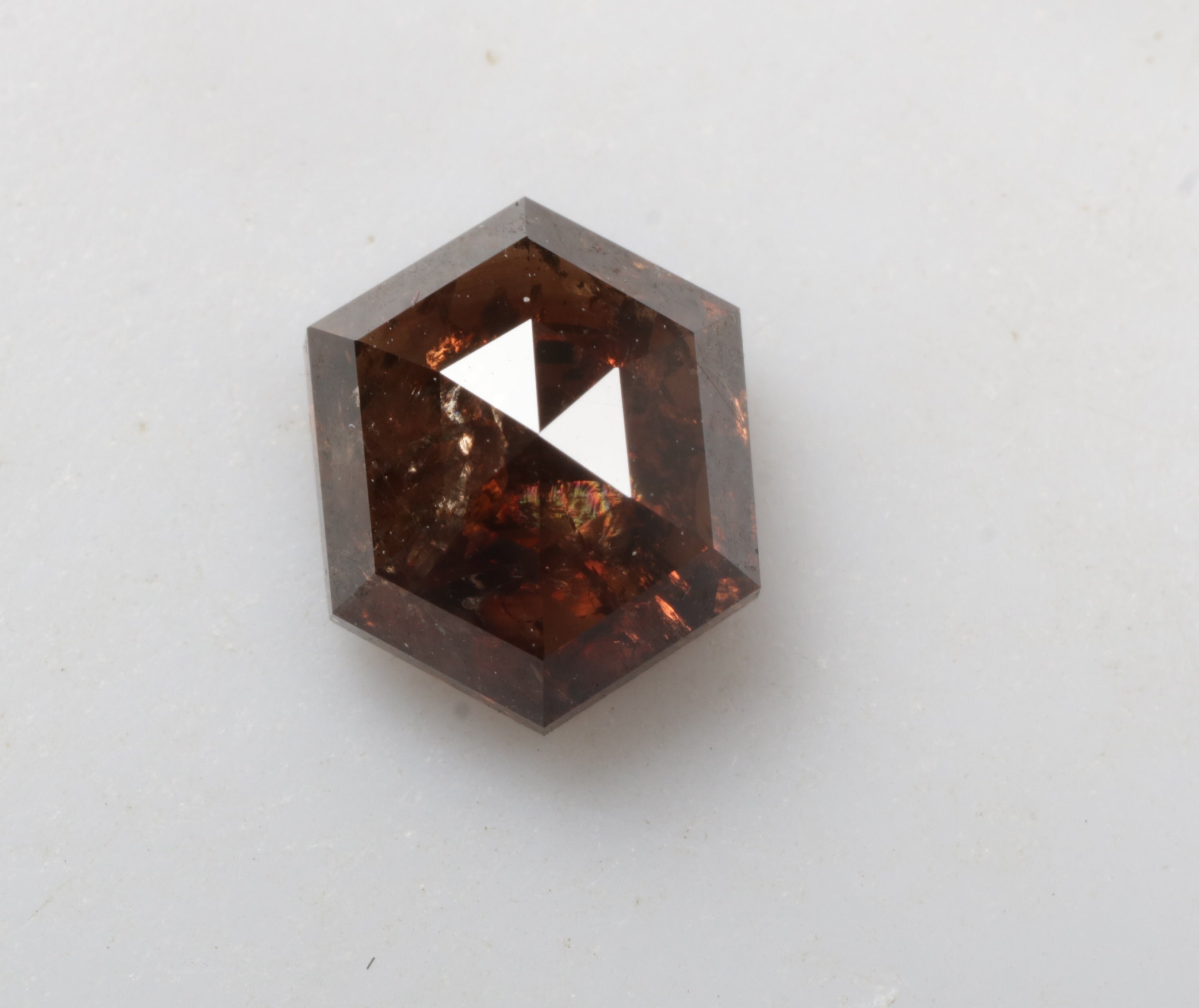 1.43 CT 7.8 X 6.3 MM Natural Loose Hexagon Cut Diamond, Fancy Color ...