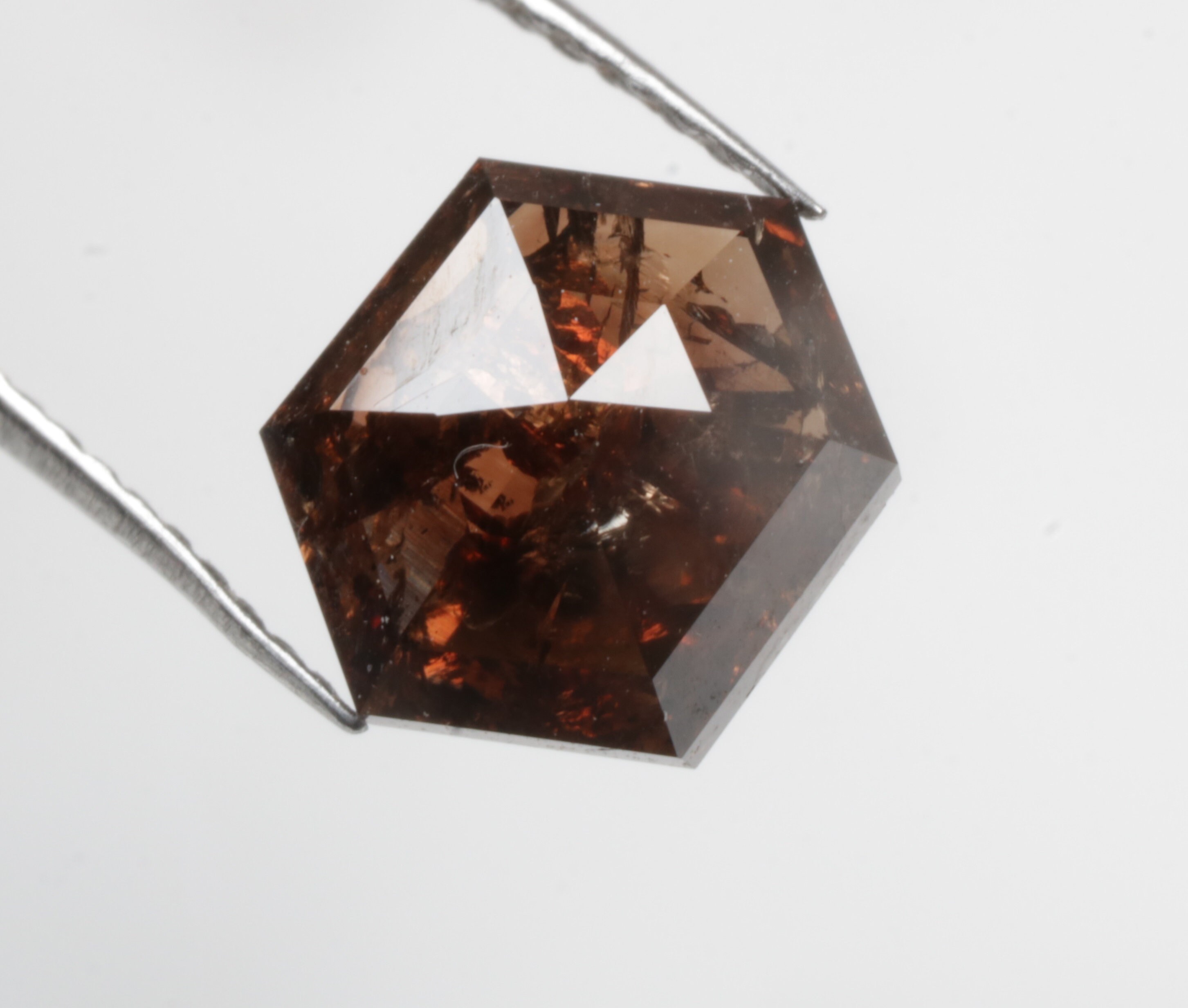 1.43 CT 7.8 X 6.3 MM Natural Loose Hexagon Cut Diamond, Fancy Color ...