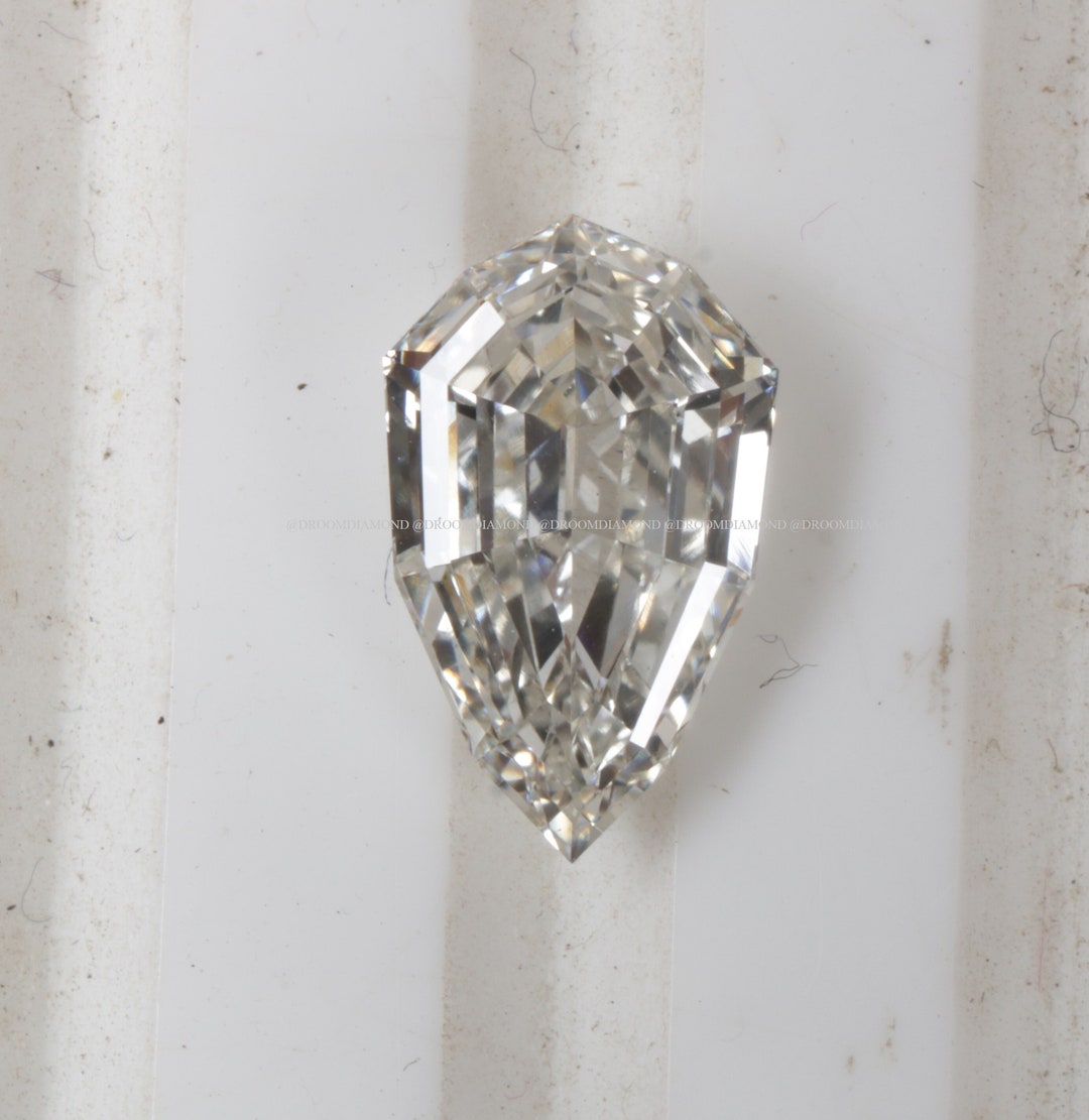 Pear Cut Lab Grown Diamond, Modified Pear Step Cut Lab Grown Diamond ...