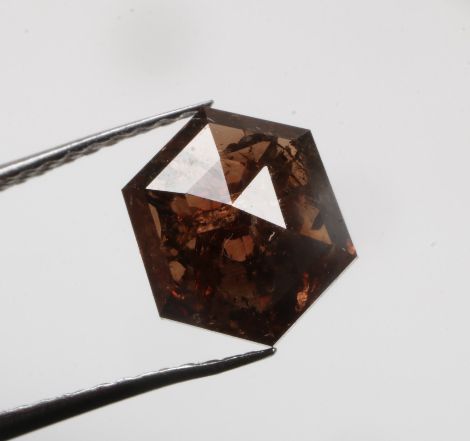 1.43 CT 7.8 X 6.3 MM Natural Loose Hexagon Cut Diamond, Fancy Color ...
