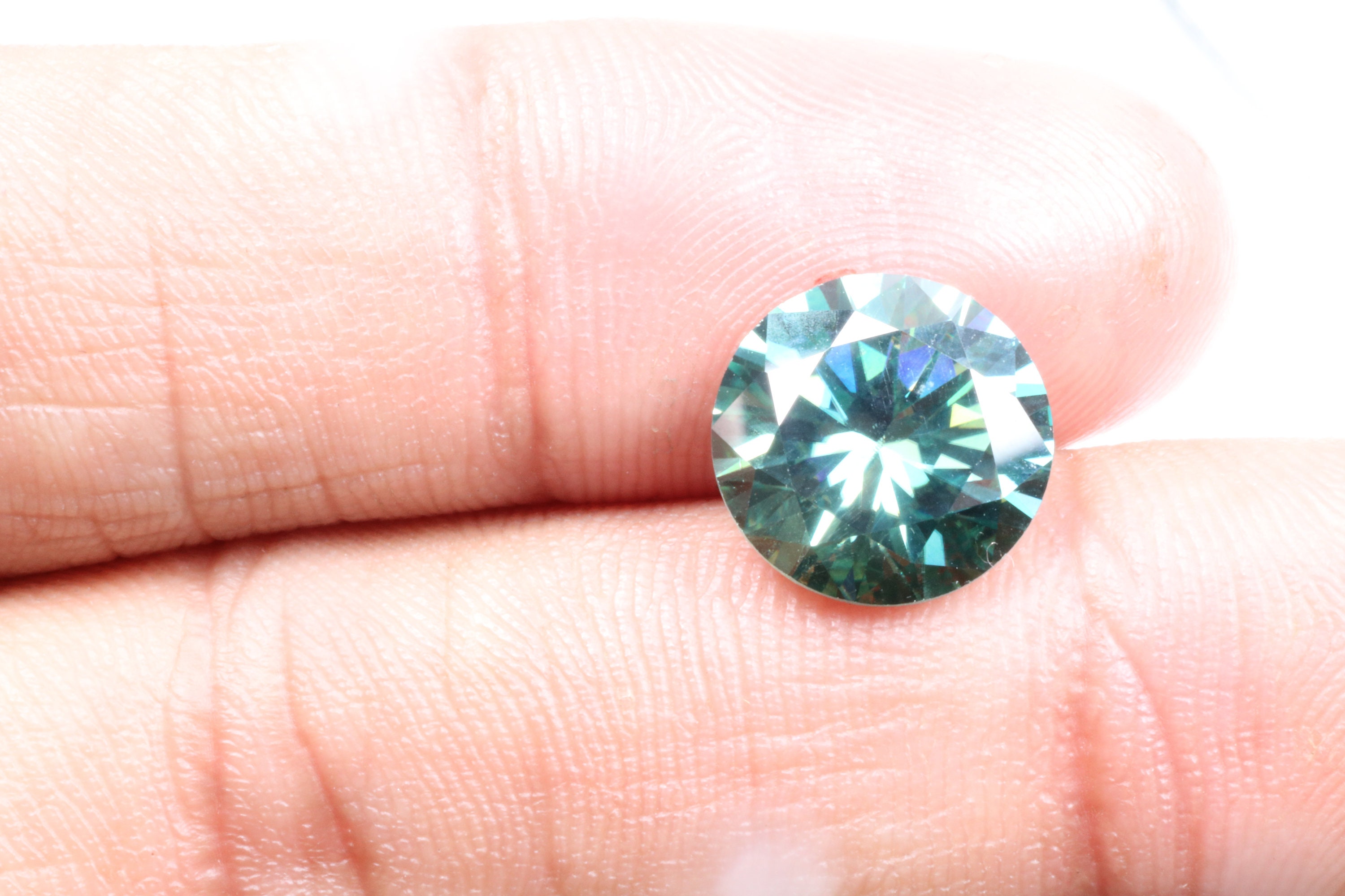 3.81 ct 10.5 mm Loose Moissanite Brilliant cut Round Diamond | Etsy