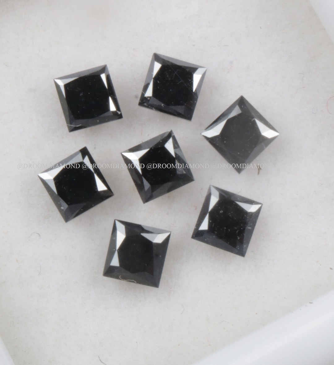Princess Cut Black Diamond, Natural Loose Princess Cut Diamond, Black ...