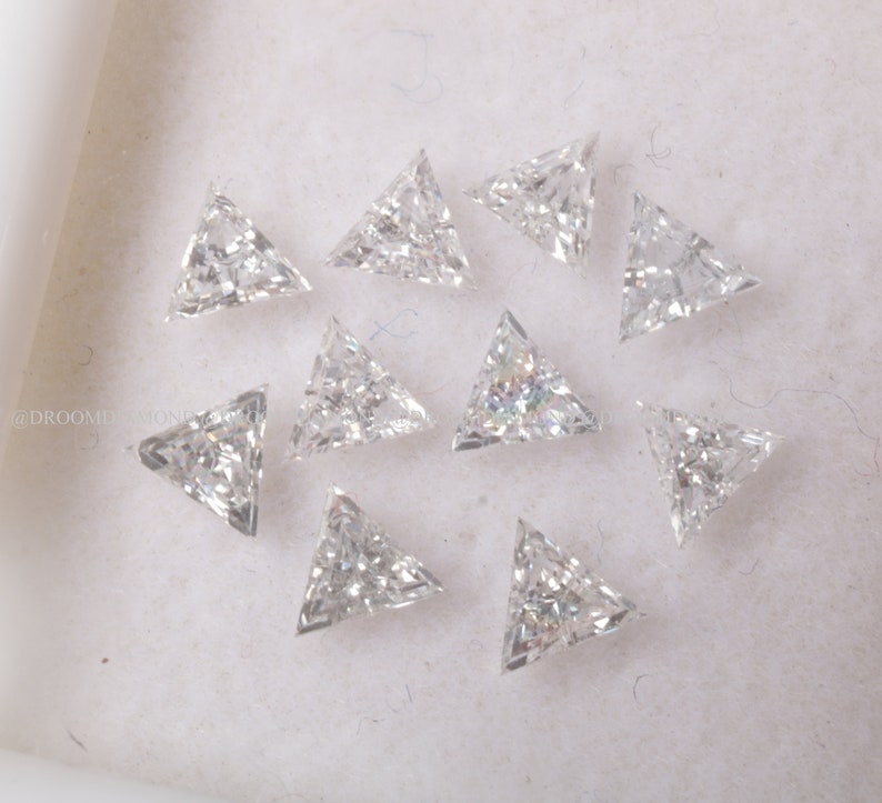 Triangle Cut Lab Grown Diamond, Lab Created Triangle Shape Loose ...