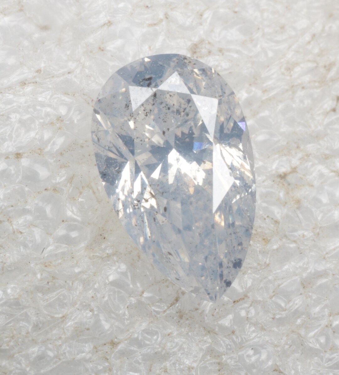 1.06 CT 8.3 X 5.1 MM Natural Fancy Pear Cut Diamond Fancy Bluish White ...