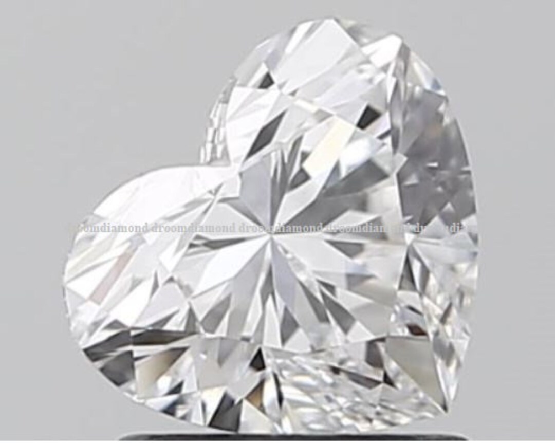 Heart Cut Lab Grown Diamond, IGI Certified E-F /VS Heart Shape Lab ...