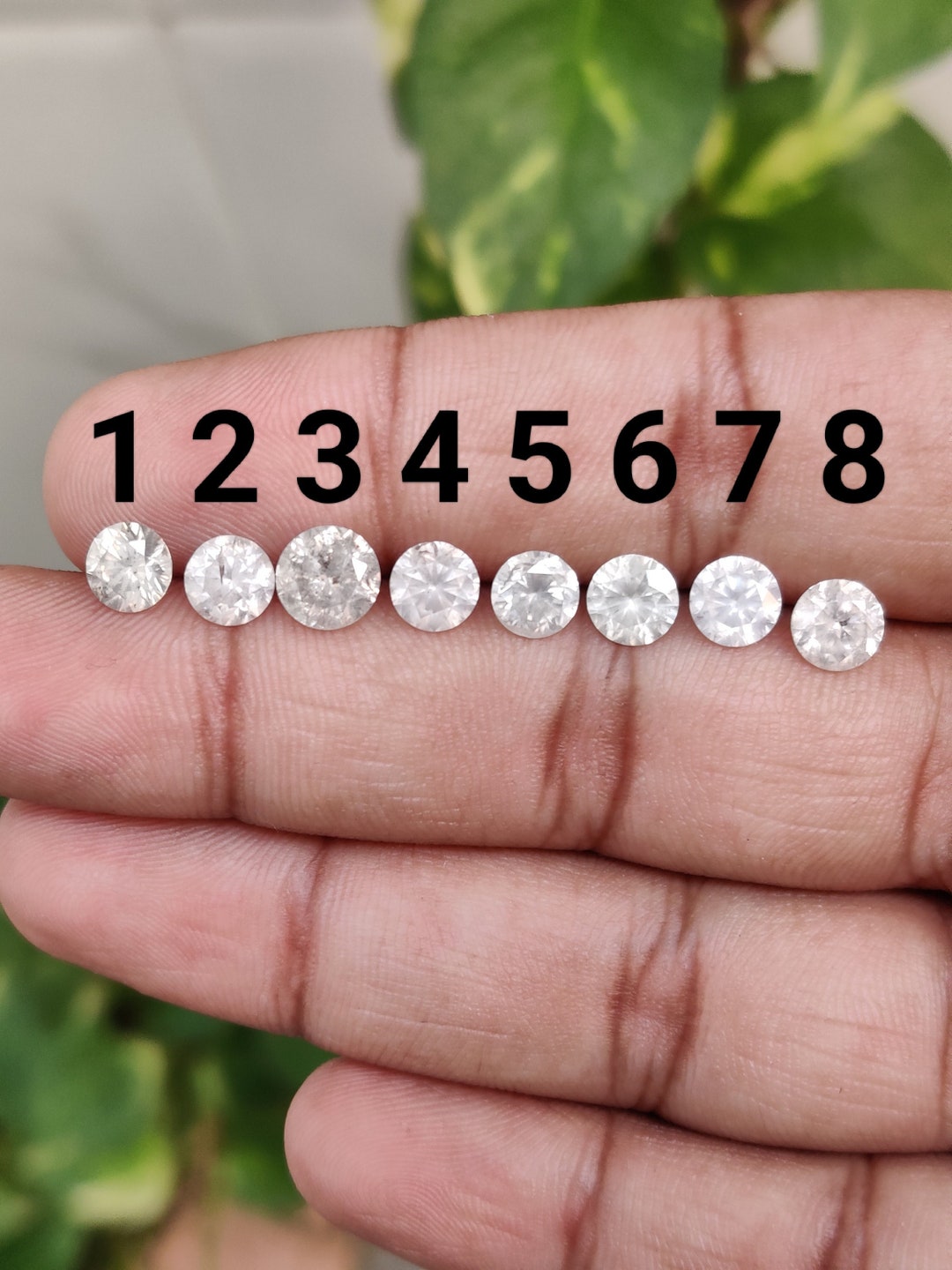 Natural Round Brilliant Cut Diamond Icy White Color Round Shape Loose ...
