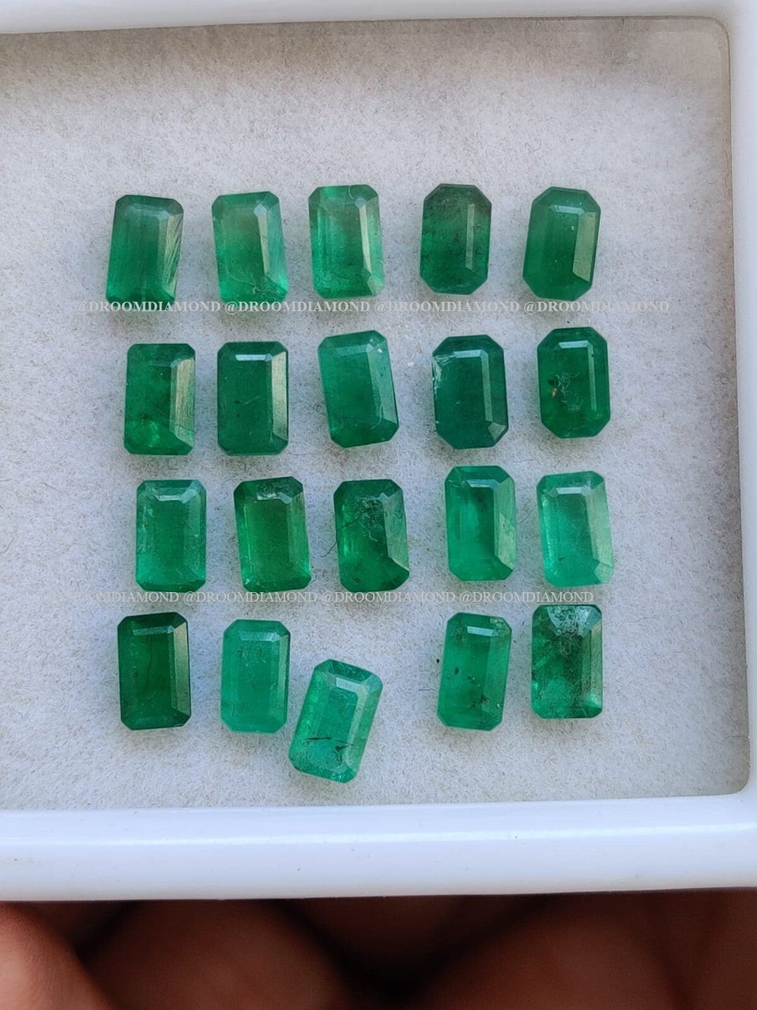 5 X 3 MM Natural Green Emerald, Emerald Cut Green Emerald, Loose ...