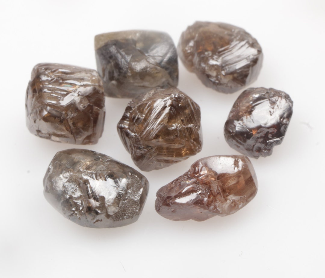 12.20 CT 8.1 X 6.0 MM to 6.4 X 4.8 MM Natural Rough Diamond Brown Color ...