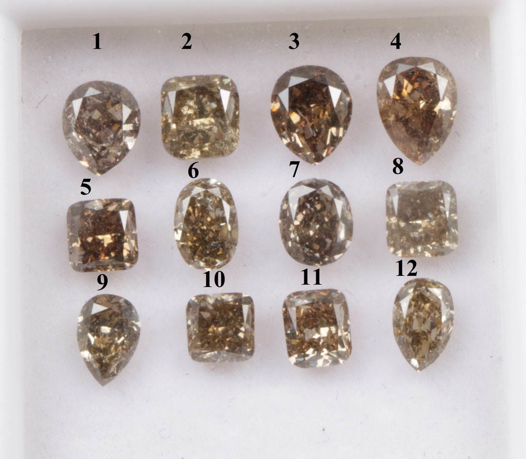 Natural Loose Diamond, Natural Fancy Color Pear/oval/cushion Cut ...