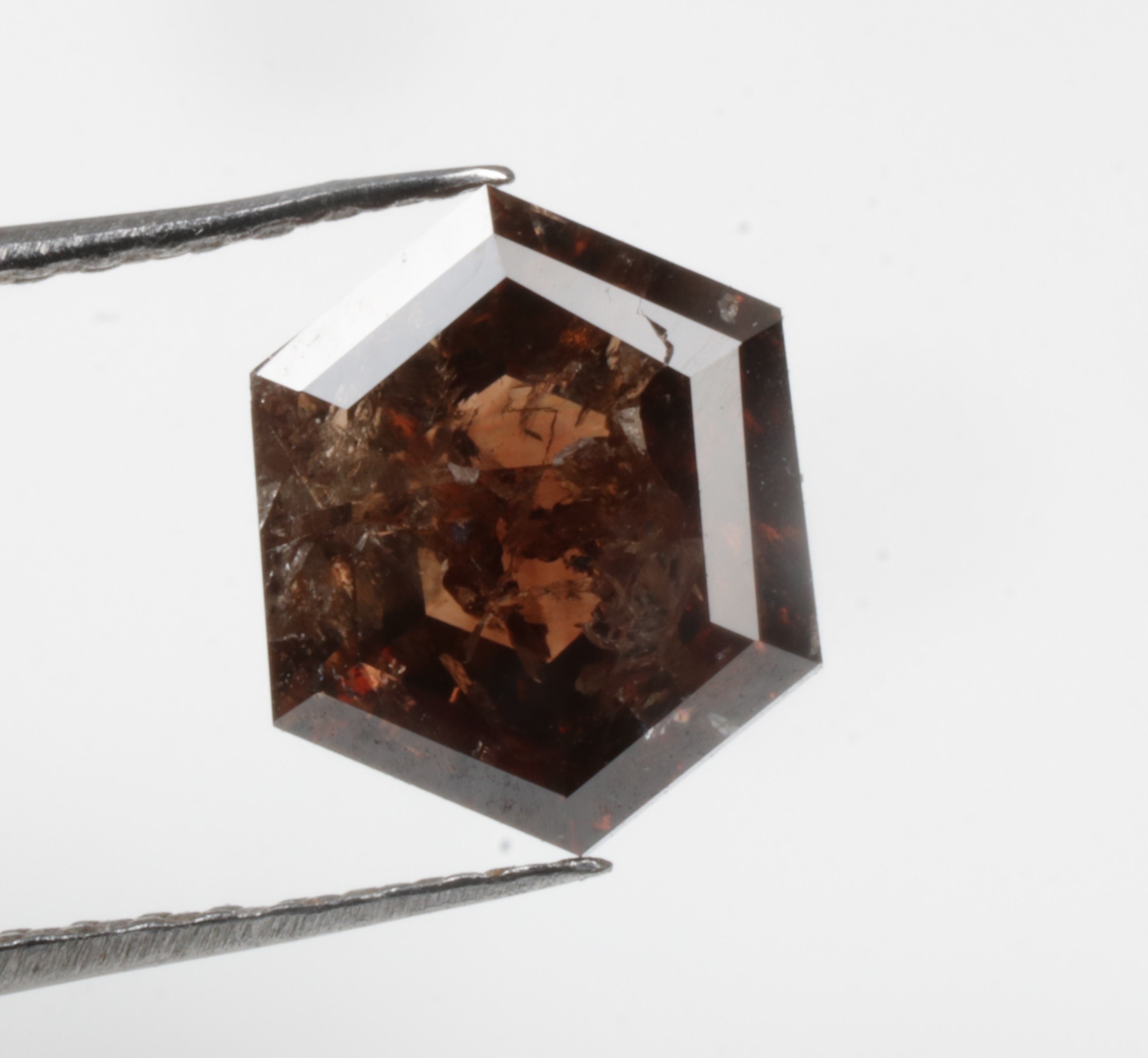 1.43 CT 7.8 X 6.3 MM Natural Loose Hexagon Cut Diamond, Fancy Color ...