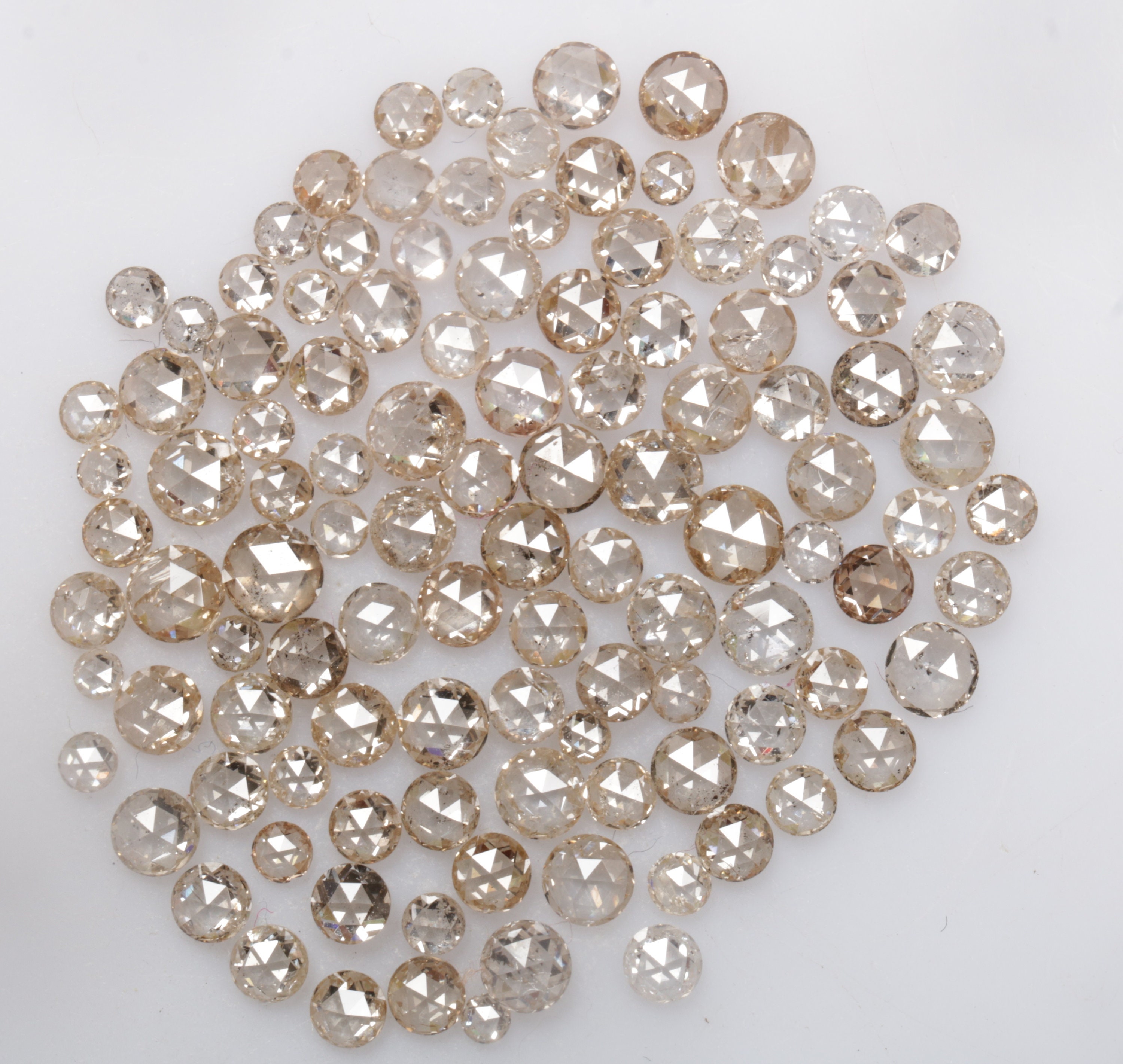 5.01 CT 1.5 to 2.8 MM Natural Fancy Round Shape Rosecut | Etsy