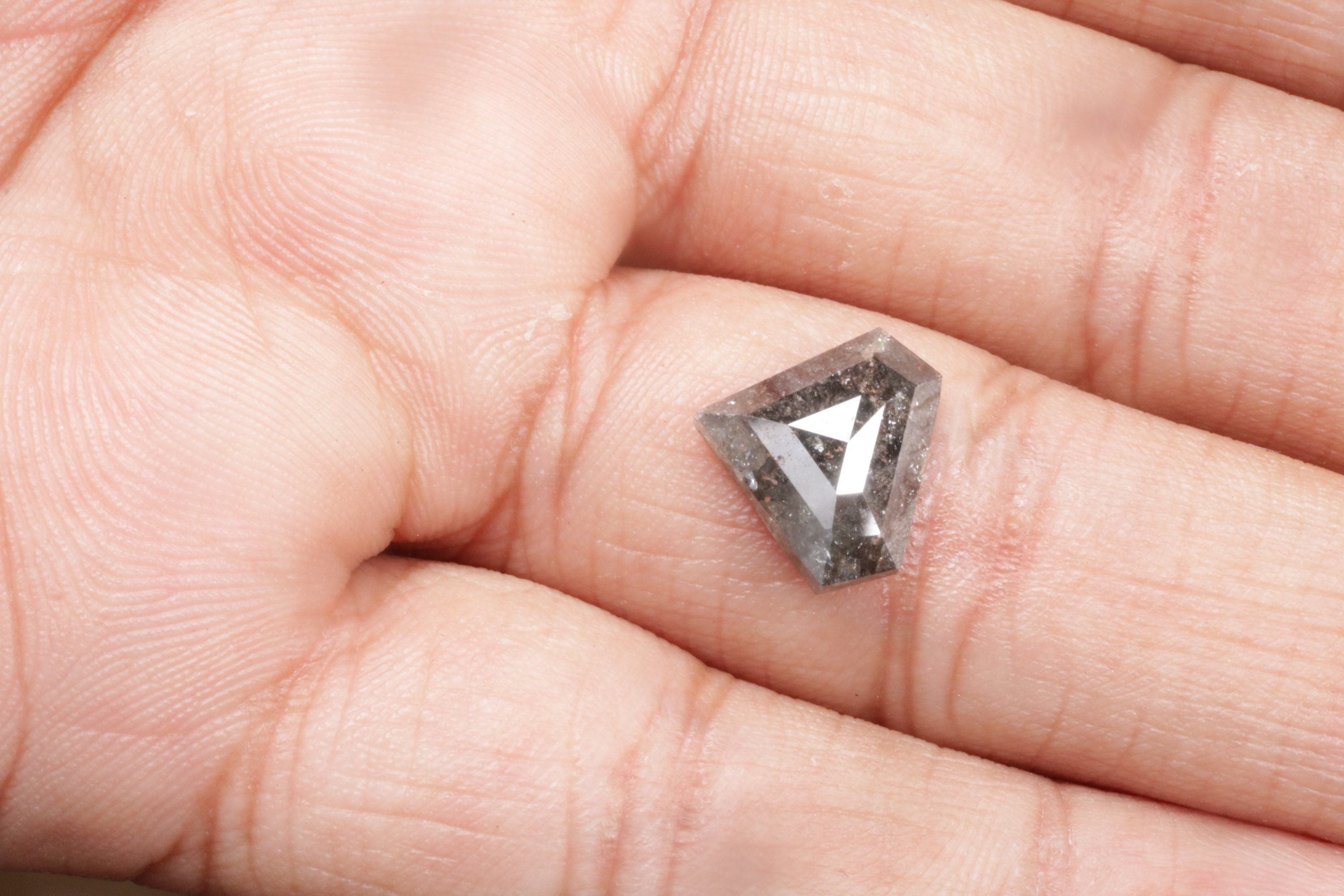 3.50 CT 10.3 X 12.0 MM Natural Loose Diamond Shield cut Black | Etsy