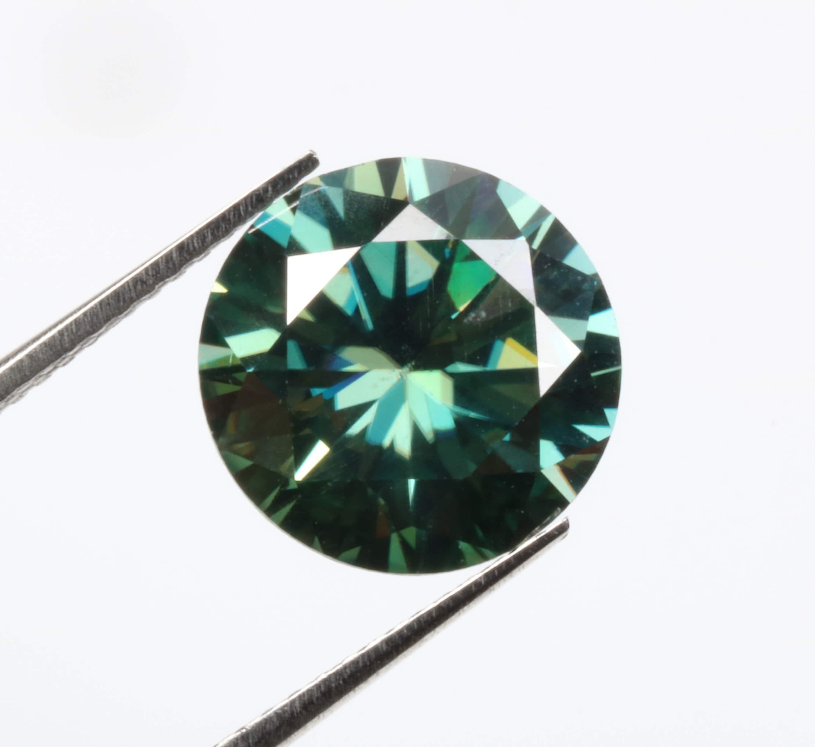 3.81 ct 10.5 mm Loose Moissanite Brilliant cut Round Diamond | Etsy