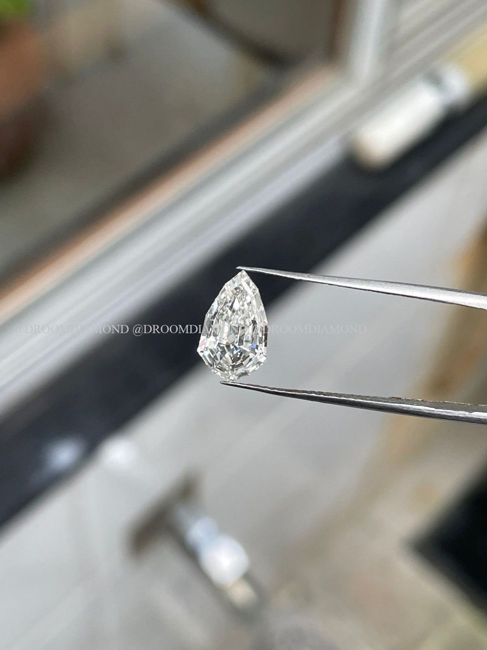 Pear Cut Lab Grown Diamond, Modified Pear Step Cut Lab Grown Diamond ...